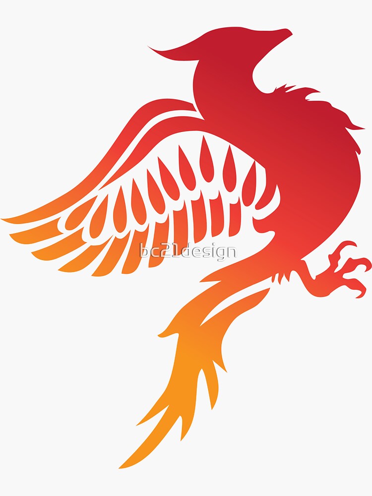 "Phoenix" Sticker for Sale by bc21design | Redbubble
