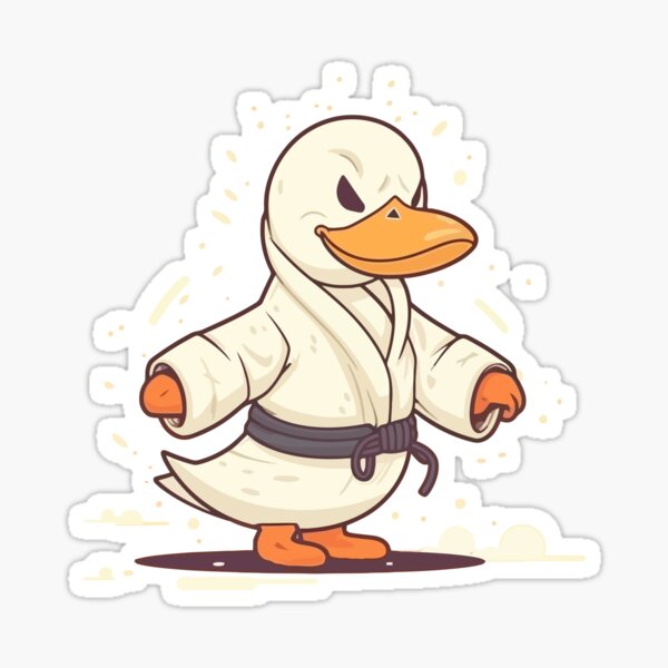 "Cute Kung fu Duck" Sticker for Sale by uniqueD | Redbubble