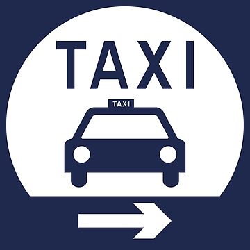 "Japanese Taxi Sign" Sticker for Sale by NeonNoirDesigns | Redbubble