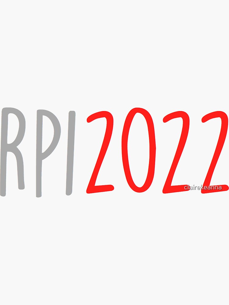 "rpi 2022" Sticker by clairekeanna | Redbubble
