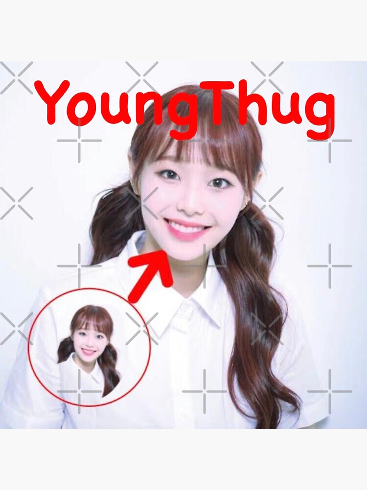 "LOONA Chuu Young Thug Funny Rap Meme" Sticker for Sale by Catpuss | Redbubble