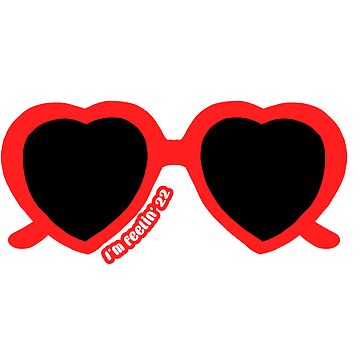 "Taylor Swift 22 Heart Glasses" Sticker for Sale by iswiftyouwould ...
