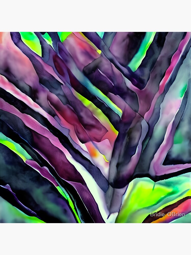 "Violet Fusion Version 2: Multicolored Watercolored Inspired Art Print ...