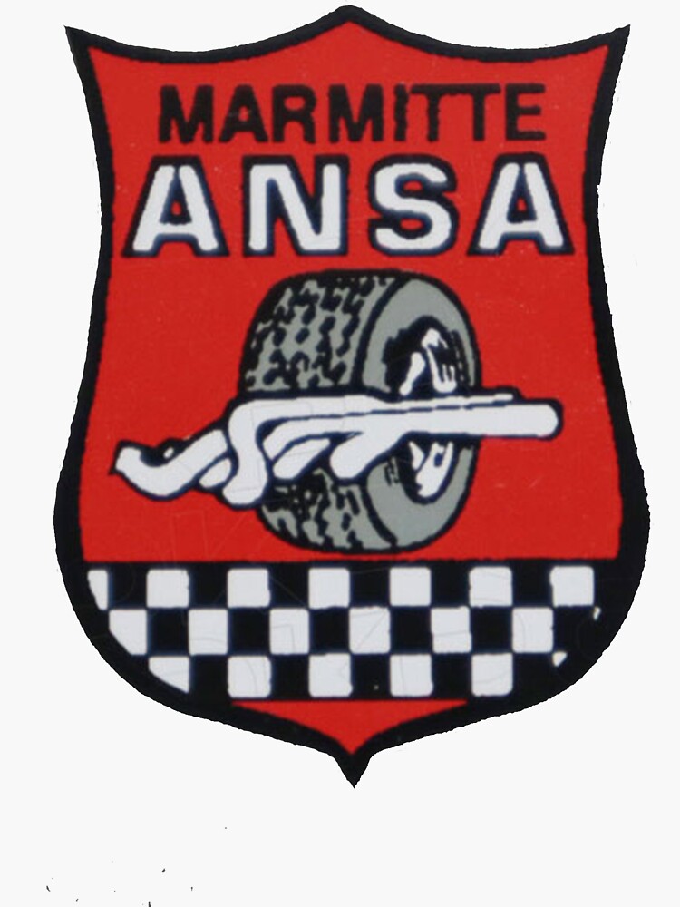 "ANSA Marmitte Exhaust" Sticker for Sale by BobbyOversteer | Redbubble