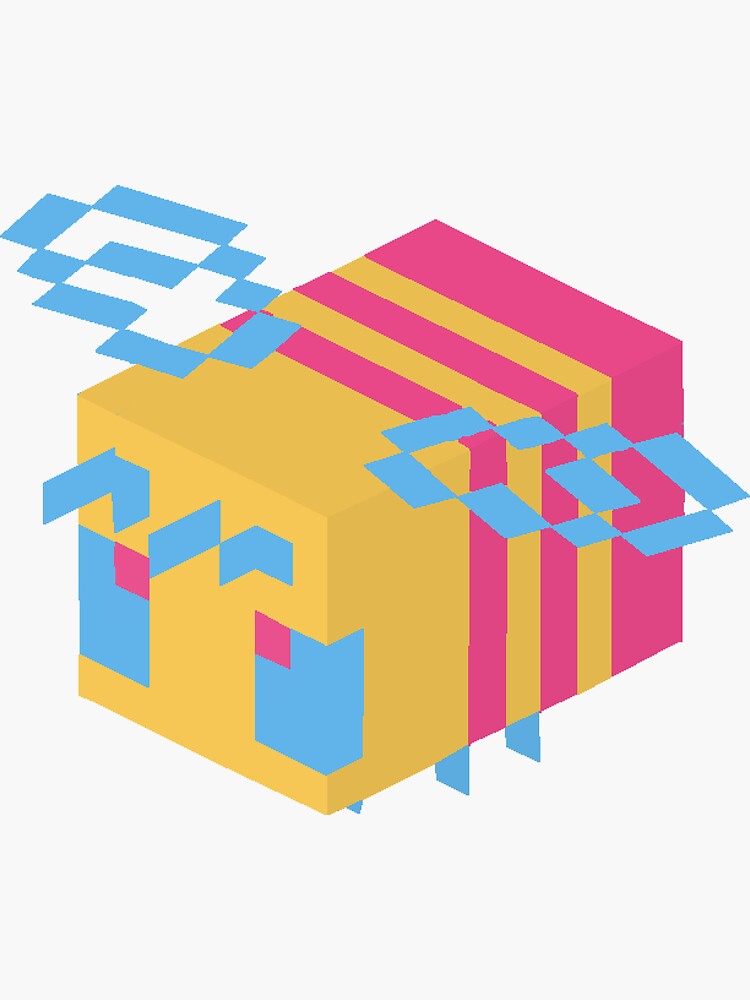 "Minecraft Pride Bee: Pansexual" Sticker for Sale by FruityCaprisun ...