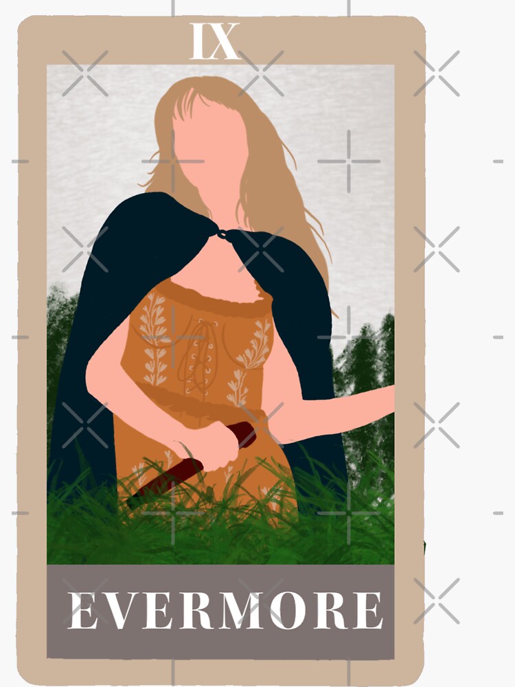 "evermore tarot card " Sticker for Sale by nerfie | Redbubble