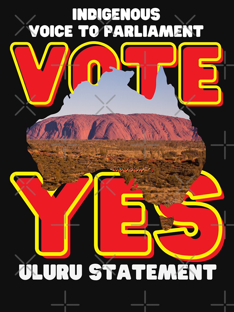"Indigenous Voice To Parliament - Vote Yes!" Essential T-Shirt for Sale ...