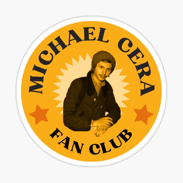 "Michael Cera Fan Club" Sticker for Sale by jillymakesart | Redbubble