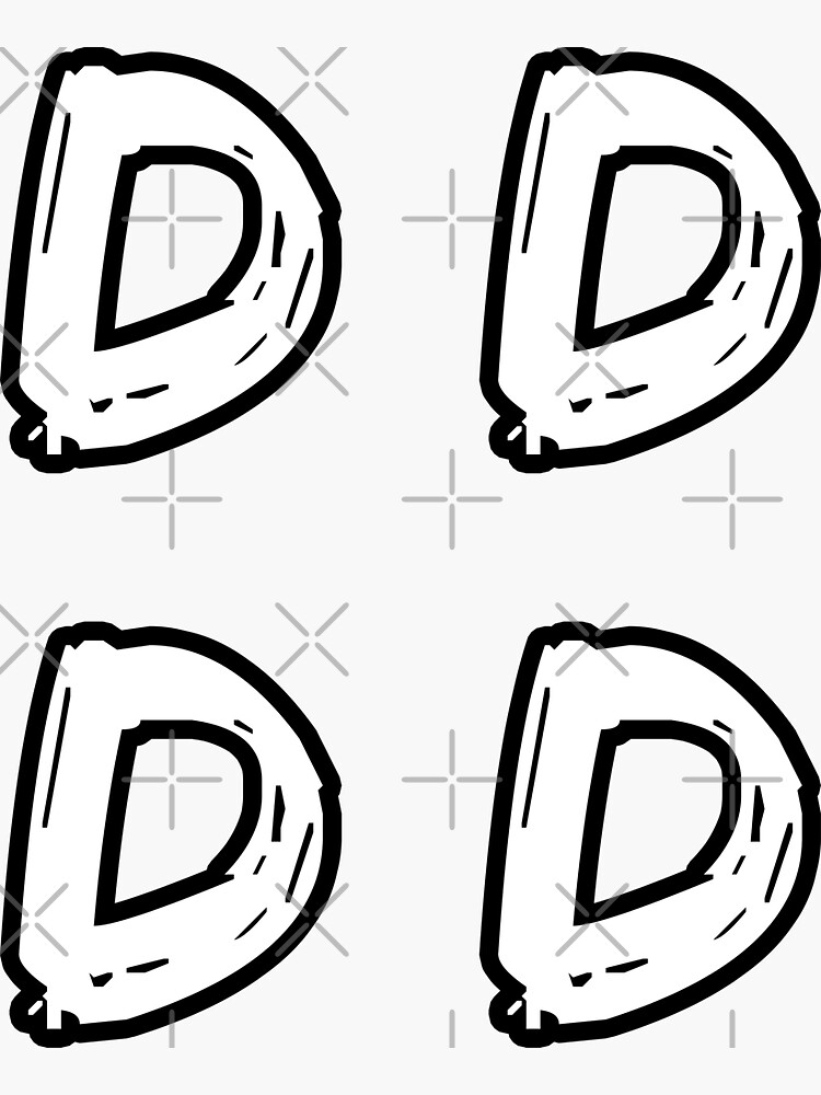 "D BRUSH STYLE CAPITAL LETTER INITIAL T-SHIRT MODERN MINIMALIST FONT ...