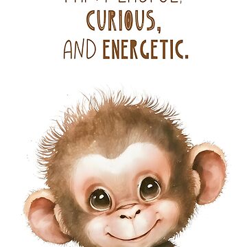 "Baby Monkey Print, Nursery art, Kids room, Animal art, Wall decor ...