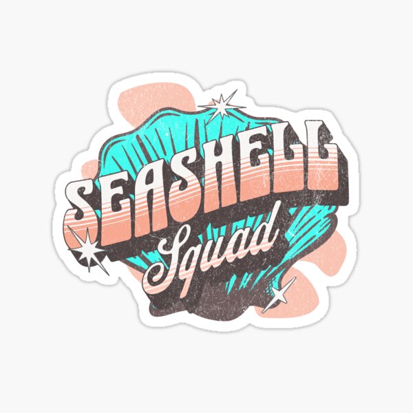 "Seashell Squad " Sticker for Sale by RedheadDaughter | Redbubble
