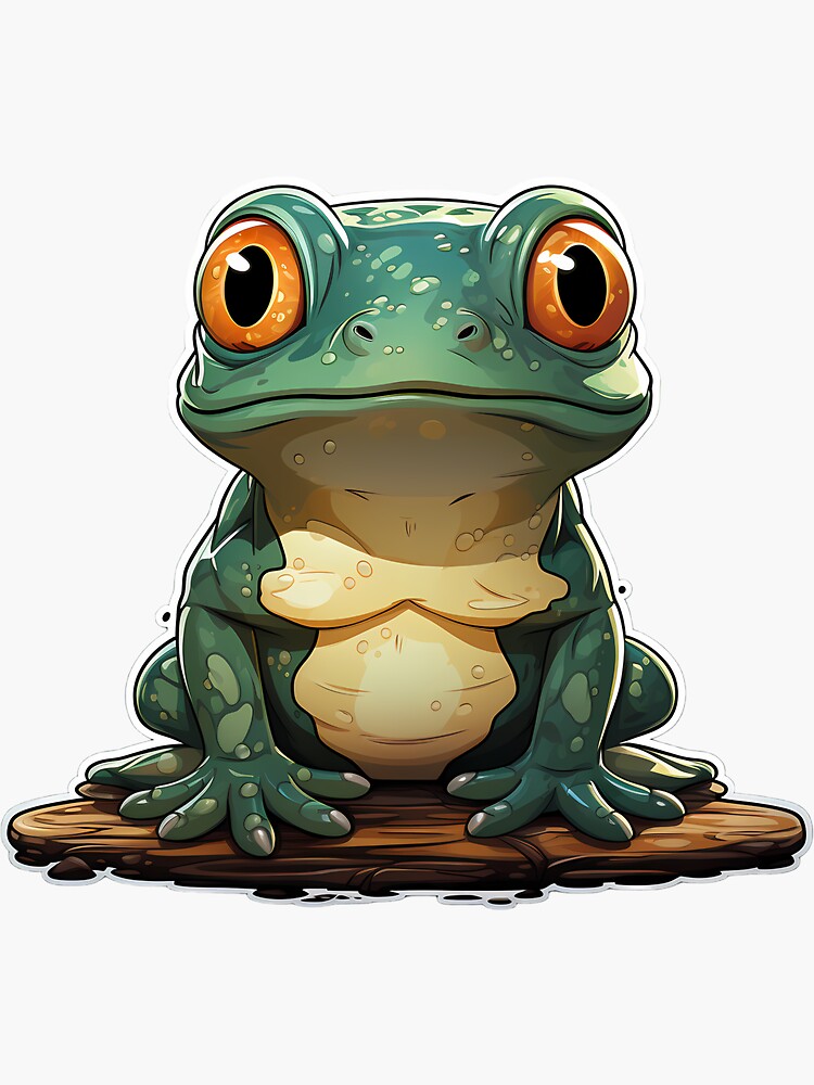 "Froggy Fun: Adorable Frog Sticker Set for Amphibian Lovers" Sticker ...
