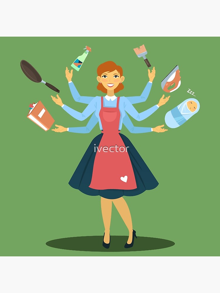 "Successful Housewife. Multitasking Woman. Perfect Wife. Young Mother ...
