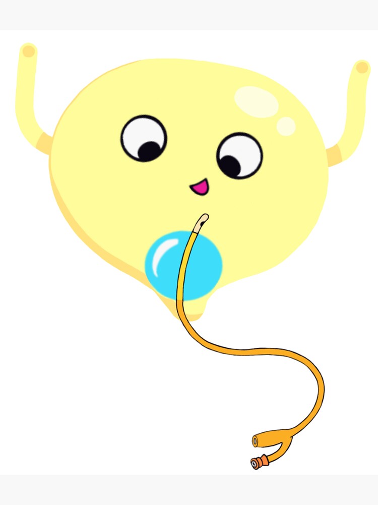 Cute Bladder W Catheter Sticker For Sale By Sicknesssociety Redbubble