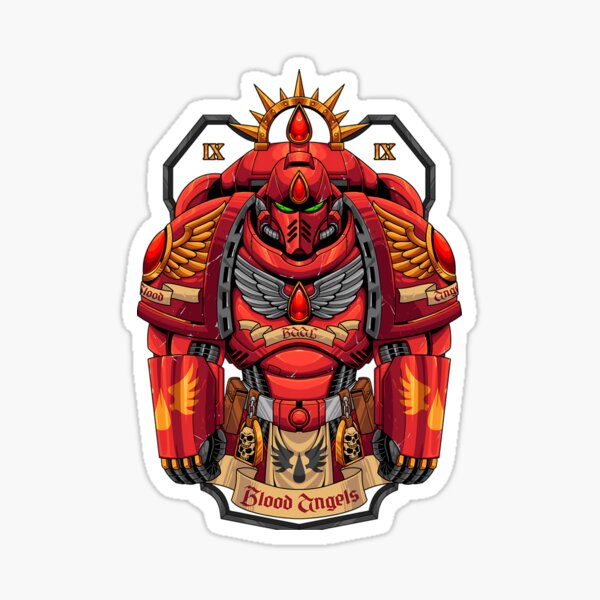 "Blood Angels " Sticker for Sale by qbyblyogx65 | Redbubble