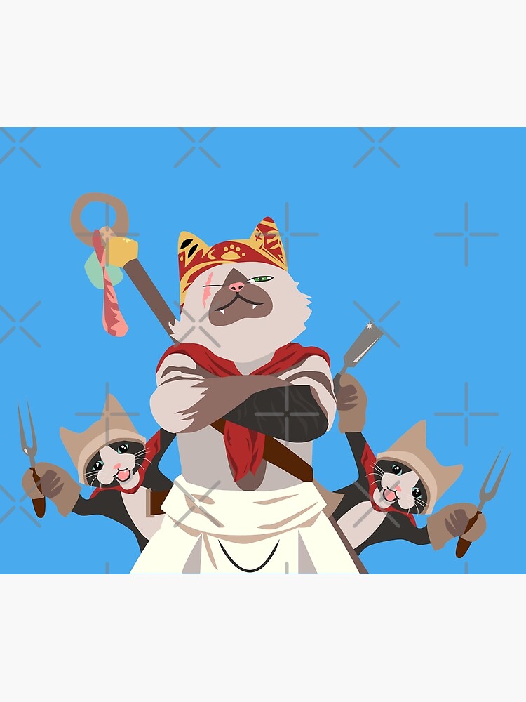 "Meowscular Chef and his crew" Throw Blanket by DigitalCleo | Redbubble