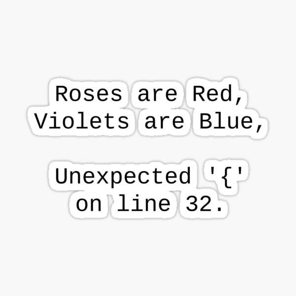 "Javascript Love" Sticker by brickparade | Redbubble