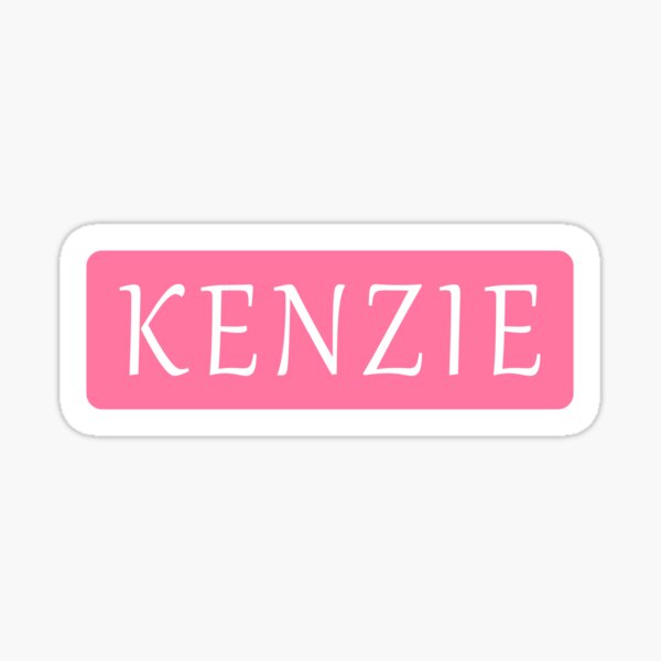 "Kenzie Girls Name" Sticker for Sale by jeallan | Redbubble