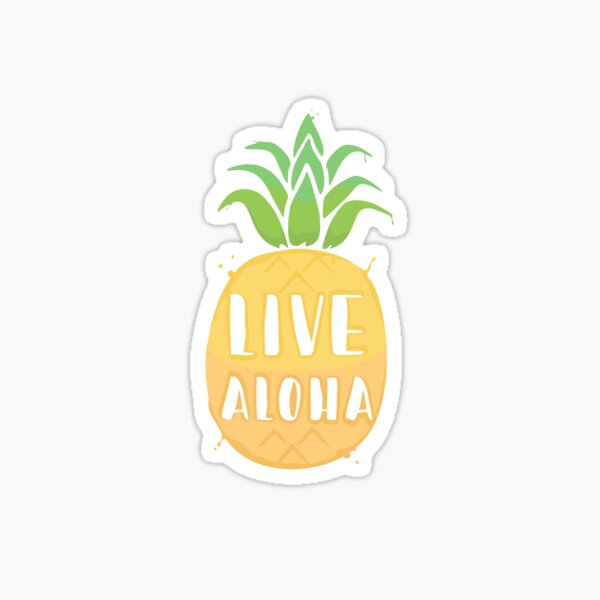 "Live Aloha Print, Hawaiian " Sticker by MentDesigns | Redbubble