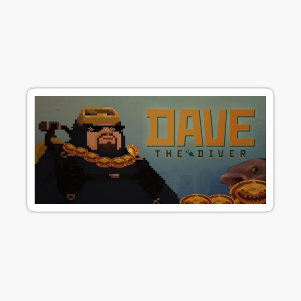 "Dave The Diver game MLG" Sticker for Sale by bubbll | Redbubble