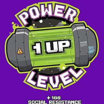 "1UP Power Level " Sticker for Sale by sketchpression | Redbubble