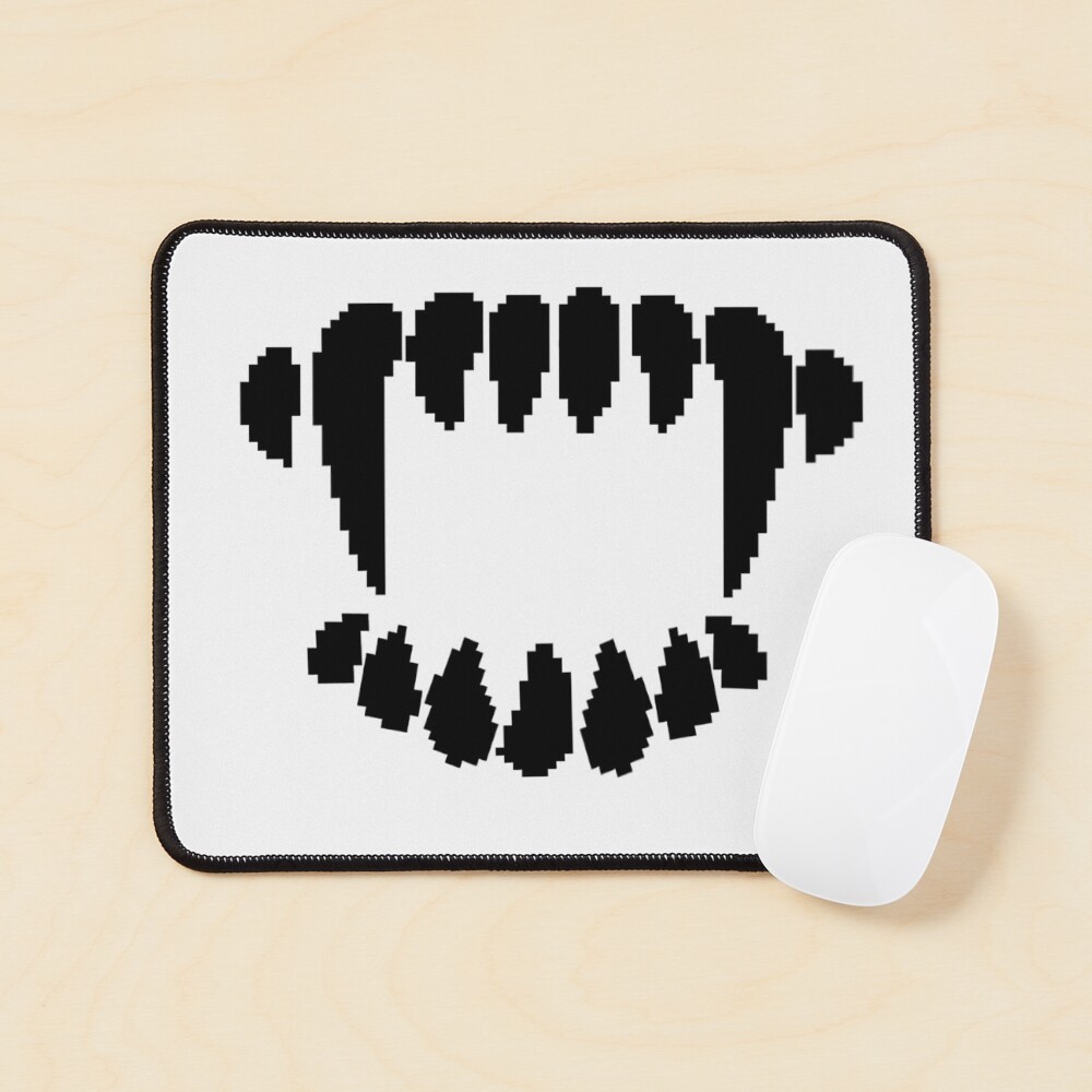"Pixel Art of black Vampire Teeth - Unique and Stylish Design" Sticker ...