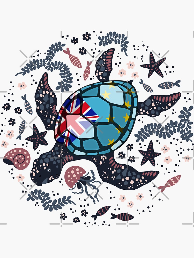 "Tuvalu flag - Turtle Flag Of Tuvalu - Gift For Tuvaluan From Tuvalu ...