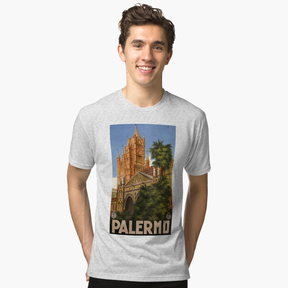 "vintage Palermo Sicily Italian travel ad" Sticker for Sale by aapshop ...