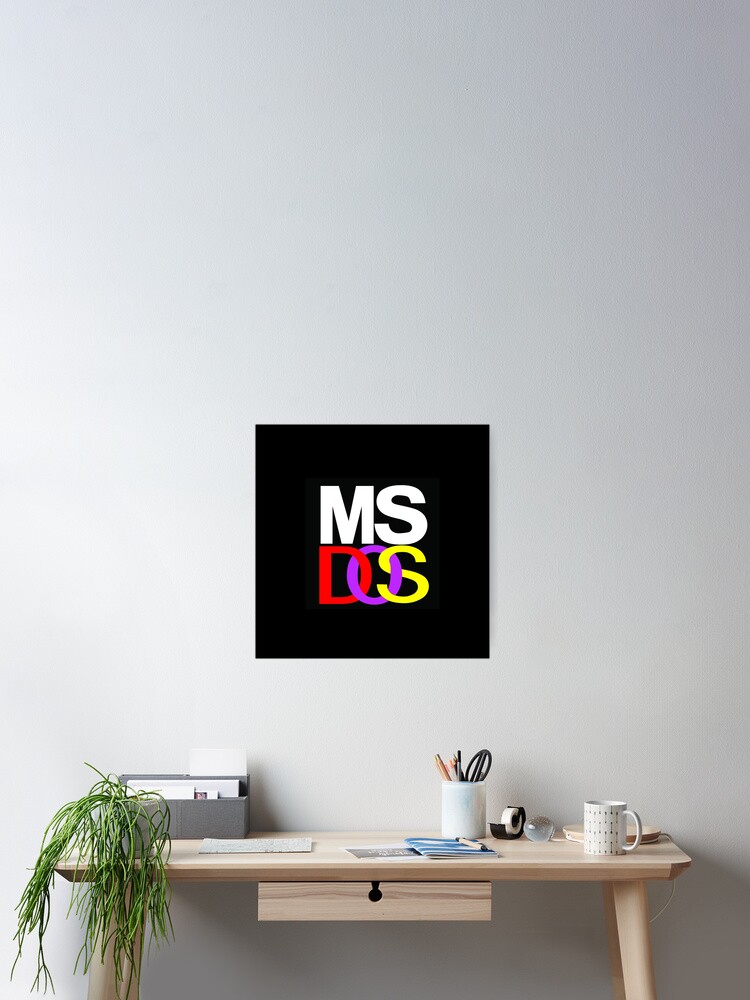 "MS-DOS Logo" Poster for Sale by MammothTank | Redbubble