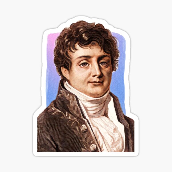 "French Mathematician Joseph Fourier illustration " Sticker for Sale by ...