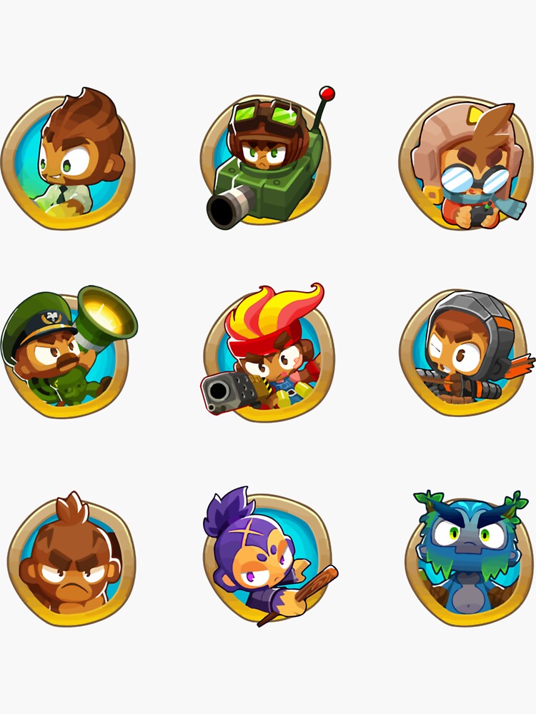 "monkey bloons td 6 pack" Sticker for Sale by AlixanandaStore | Redbubble