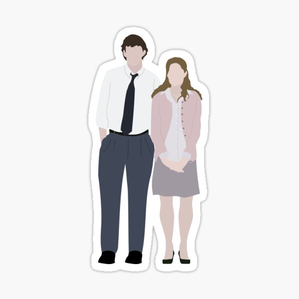 "Jim and Pam" Stickerundefined by laura-pavez | Redbubble