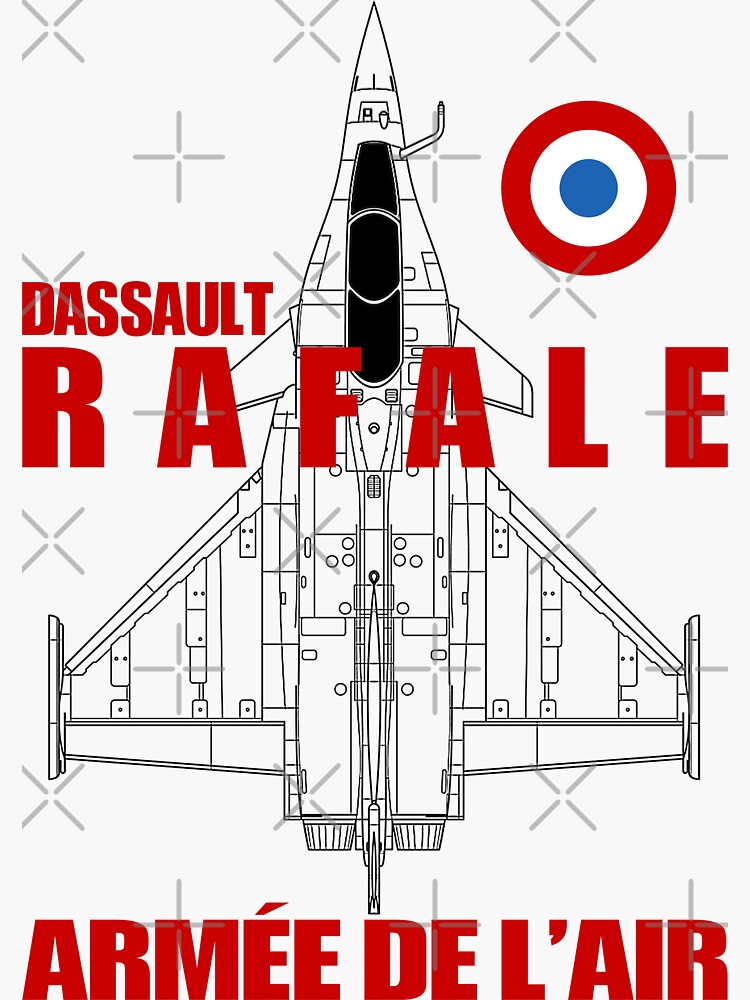 Sticker for Sale avec l'œuvre « Dassault Rafale Armée De L'air Avion De ...