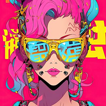 "CYBERPUNK GAL | Futuristic Anime Manga Hyperpop Design | BY NEOTOKIO3 ...