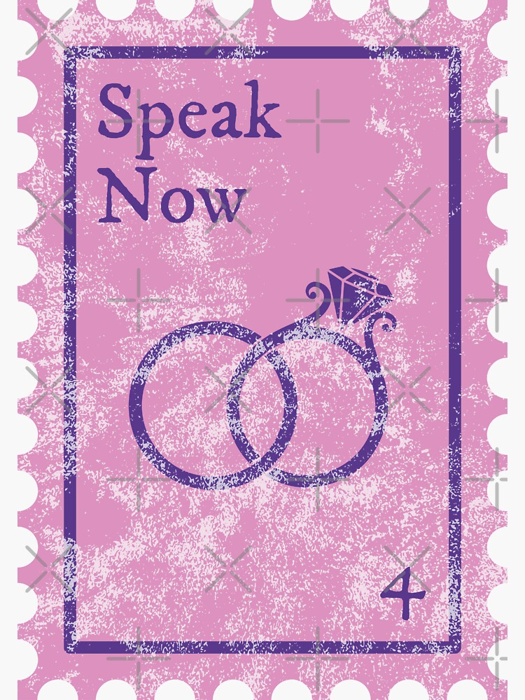 "speak now stamp taylor swift" Sticker by Jujiab | Redbubble