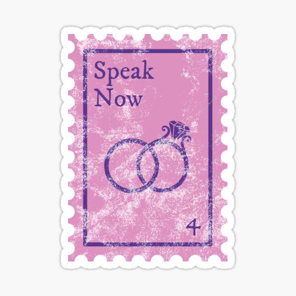 "speak now stamp taylor swift" Sticker by Jujiab | Redbubble