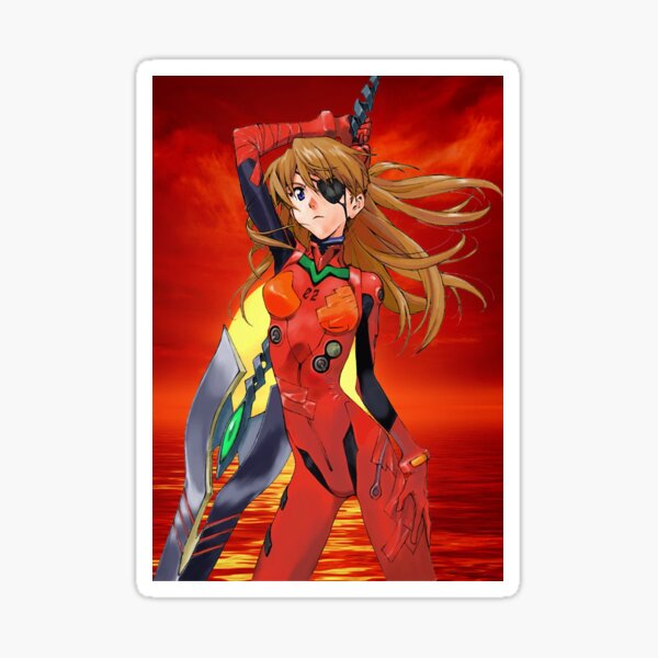 "Asuka Evangelion " Sticker by danielruns1 | Redbubble