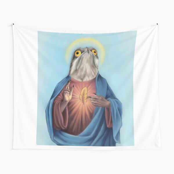 "Our Lord and savior potoo bird" Tapestry by dragongirl222 | Redbubble