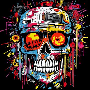 "Skull Riot" Sticker for Sale by MuseOfMilo | Redbubble