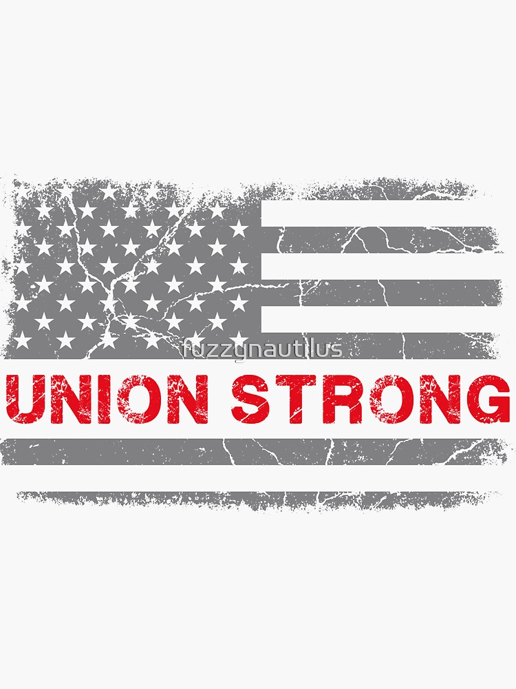 "American Flag Union Strong" Sticker for Sale by fuzzynautilus | Redbubble