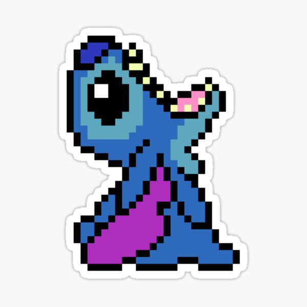 "Stitch Pixel Art" Sticker by BeltsukiDesing | Redbubble