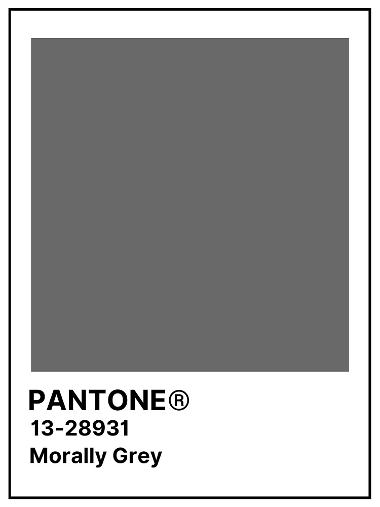 "Morally Grey - Pantone" Sticker for Sale by melbourne23 | Redbubble