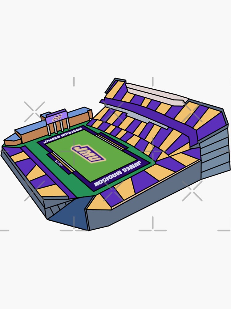 "James Madison University Stadium " Sticker for Sale by feliciadesigns ...
