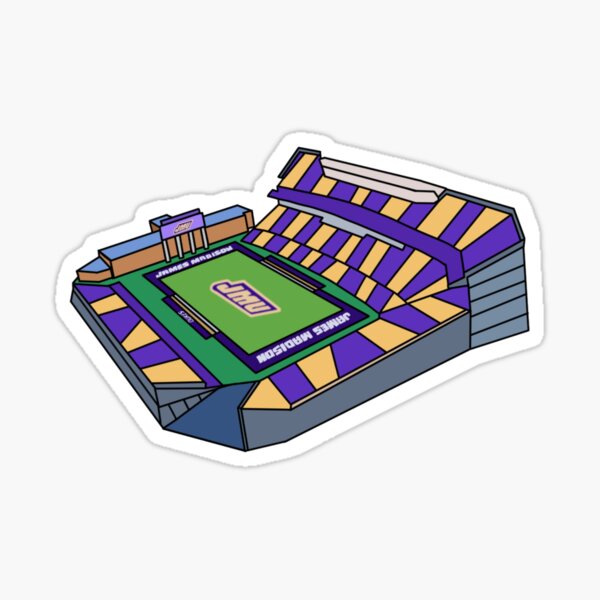"James Madison University Stadium " Sticker for Sale by feliciadesigns ...