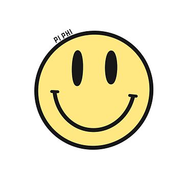 "Pi Phi Smiley Sticker" Sticker for Sale by feliciadesigns | Redbubble