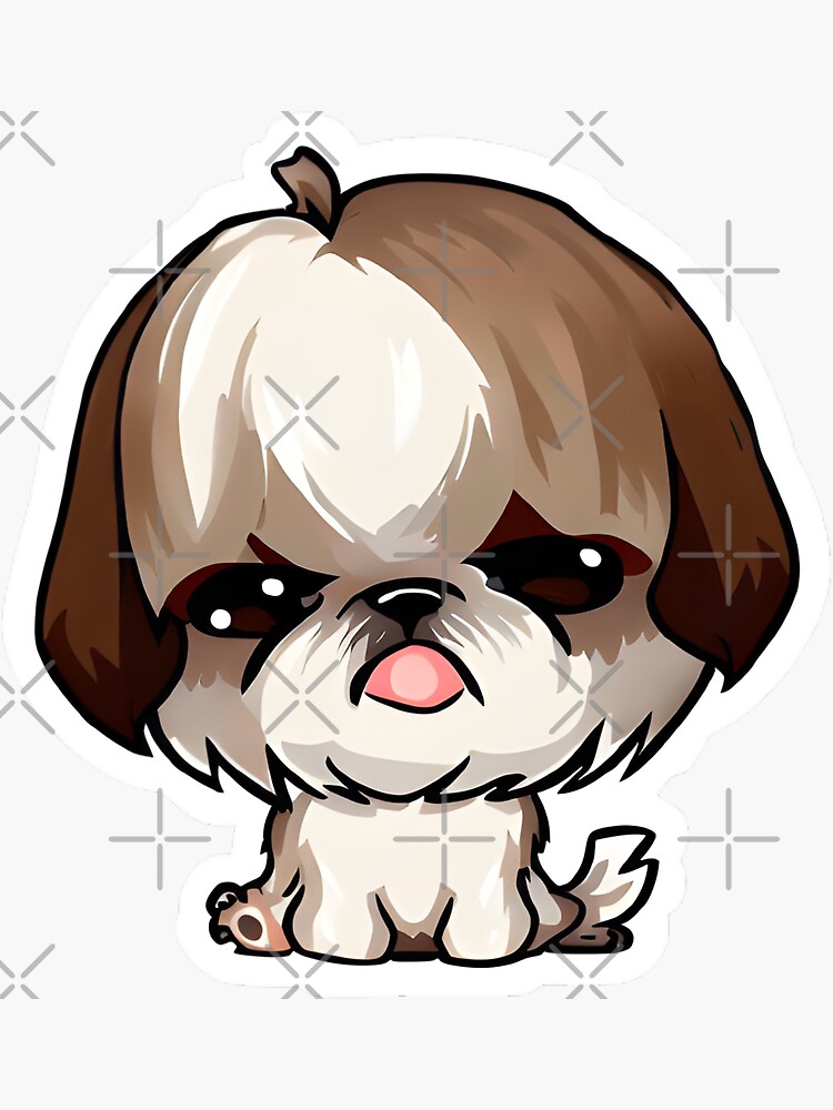 "Chibi Shih Tzu sticker" Sticker for Sale by City0fDreams | Redbubble