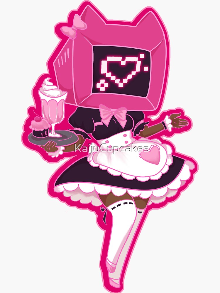 "TV head Maid, traditional color scheme" Sticker for Sale by ...