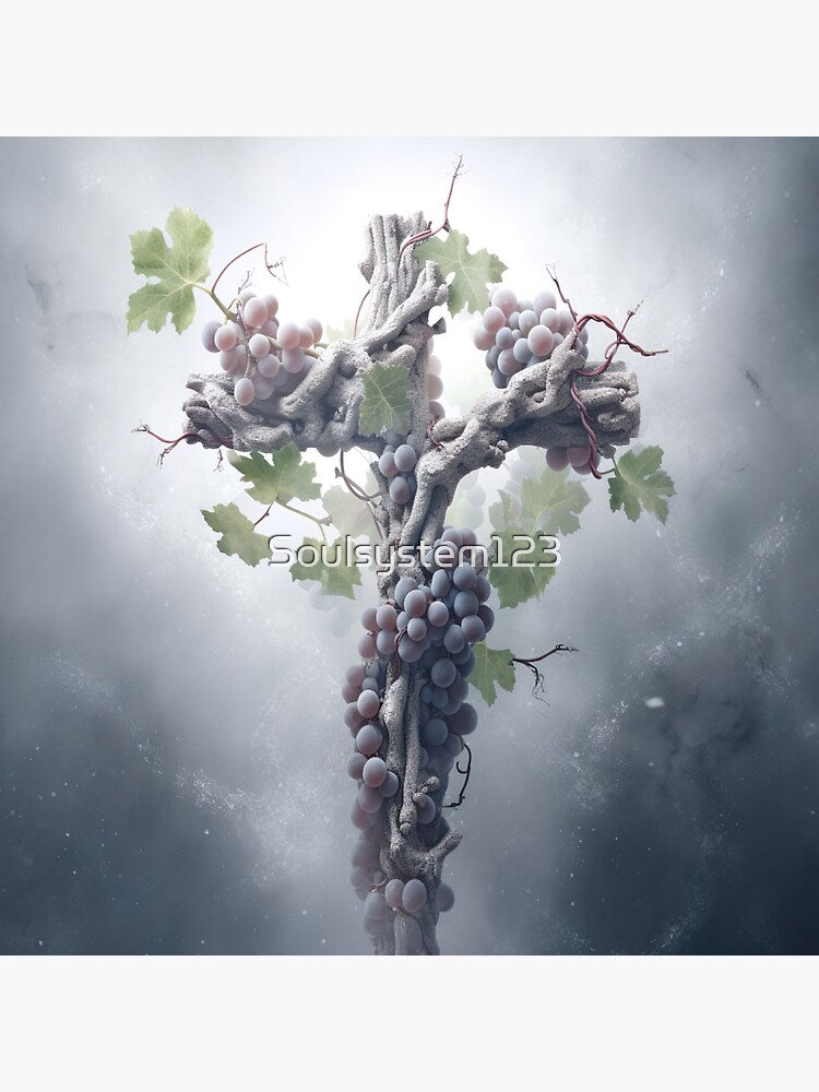 "Grapevine Cross" Sticker for Sale by Soulsystem123 | Redbubble