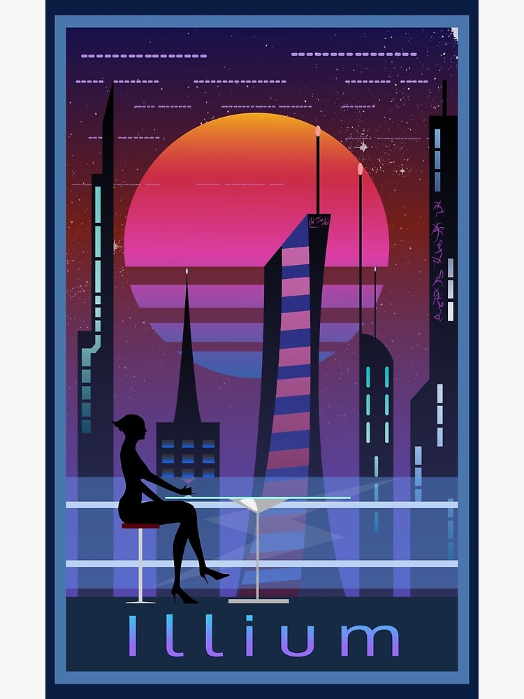 "Mass Effect Illium Travel Poster Fan Art" Art Print for Sale by ...
