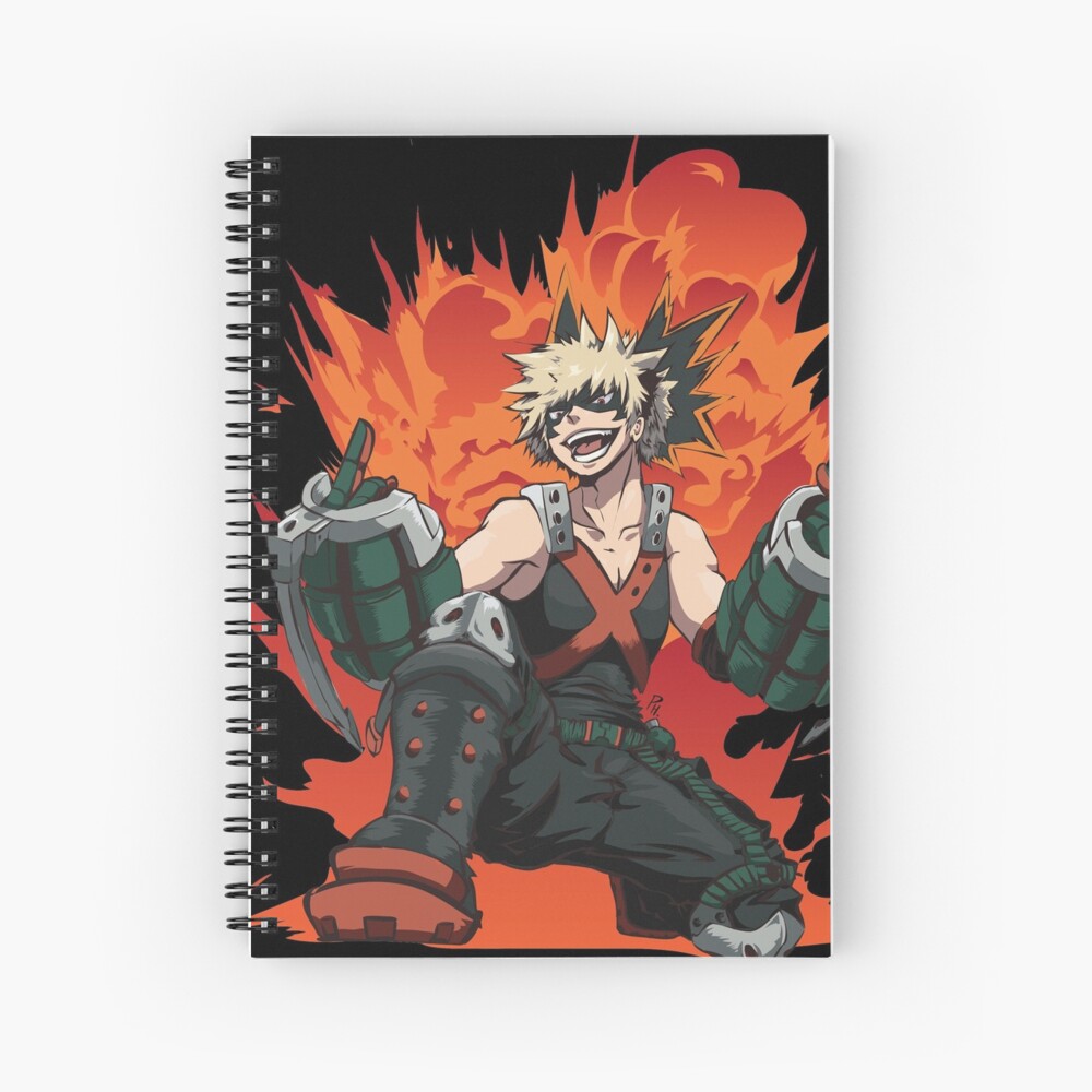 "BNHA Bakugo Fan Art" Spiral Notebook for Sale by phmnstr | Redbubble